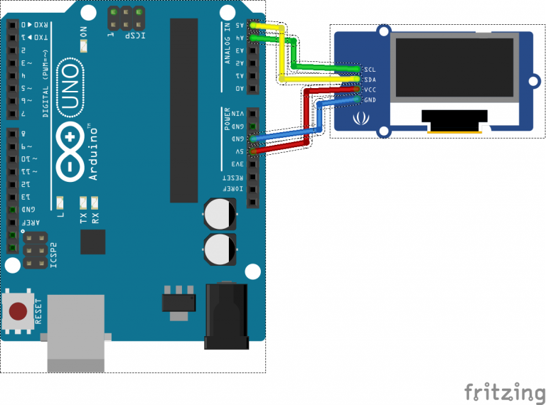 Arduino SSD1306 Monochrom OLED 128×64 I2C – Stefan's WebBlog